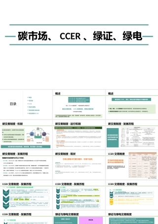 碳交易、CCER、绿证、绿电-讲演PPT-pdf,word,excel下载-能源双碳资料库